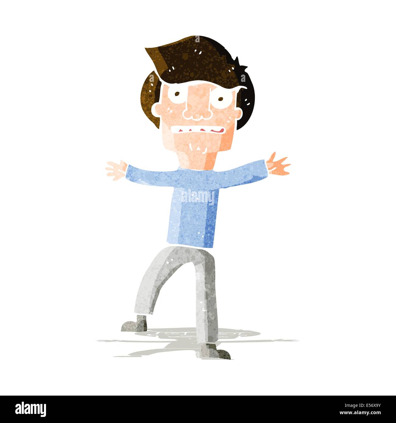 Cartoon panicking boy hi-res stock photography and images - Alamy