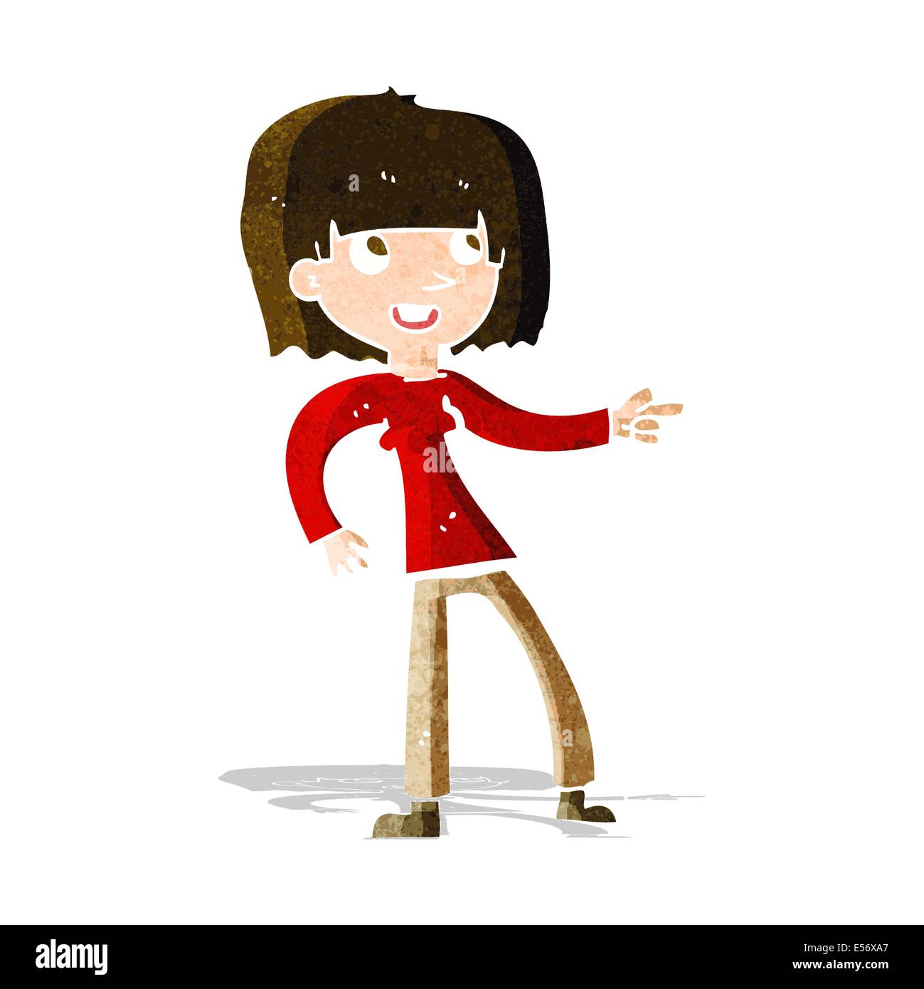 cartoon girl pointing Stock Vector Image & Art - Alamy