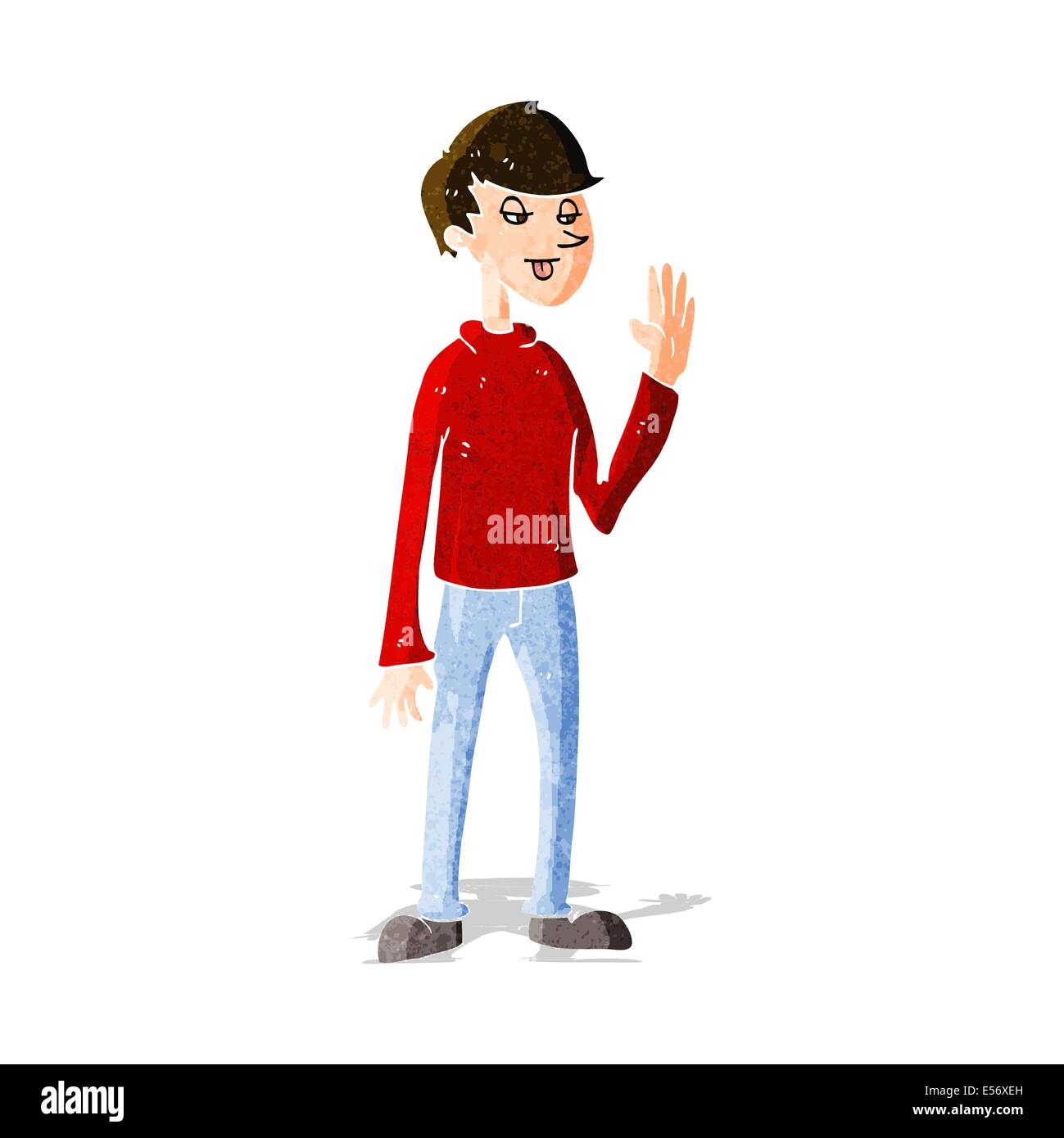 cartoon waving man Stock Vector Image & Art - Alamy