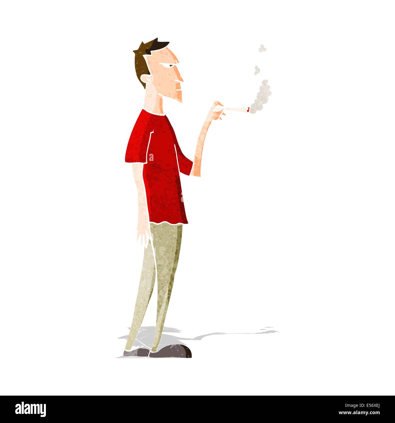 cartoon annoyed smoker Stock Vector Image & Art - Alamy