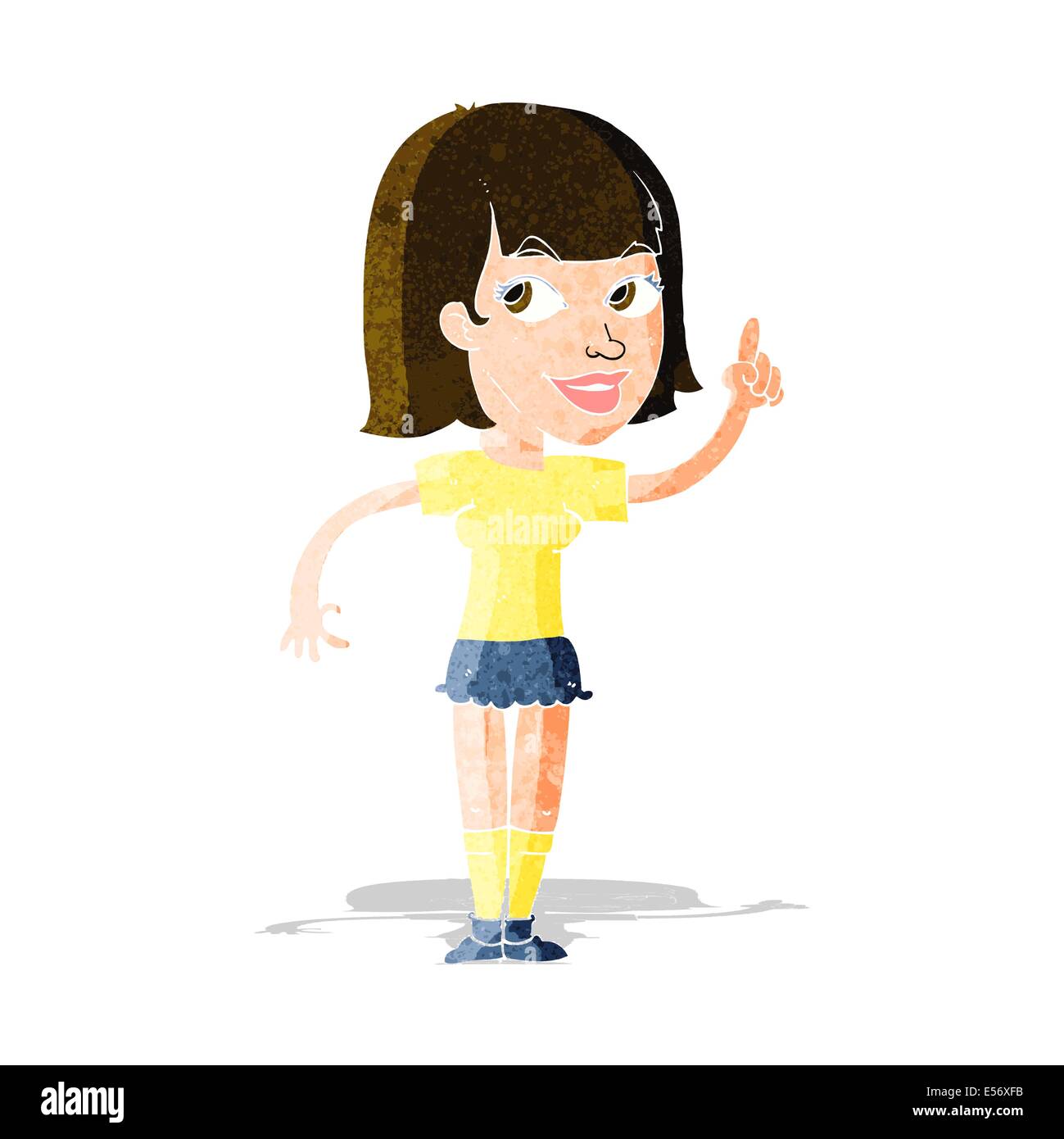 cartoon pretty girl with idea Stock Vector Image & Art - Alamy