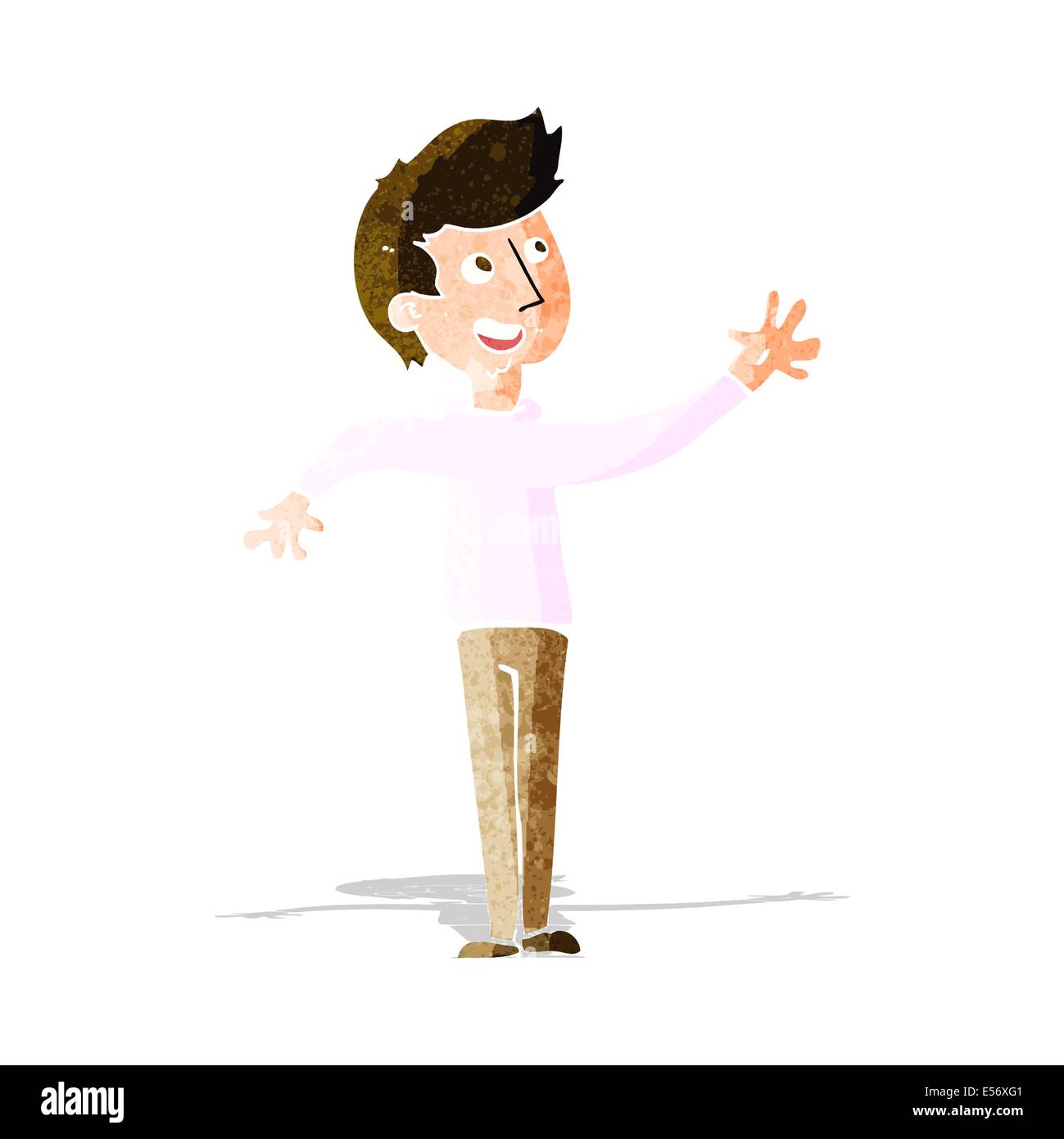 cartoon man waving Stock Vector Image & Art - Alamy