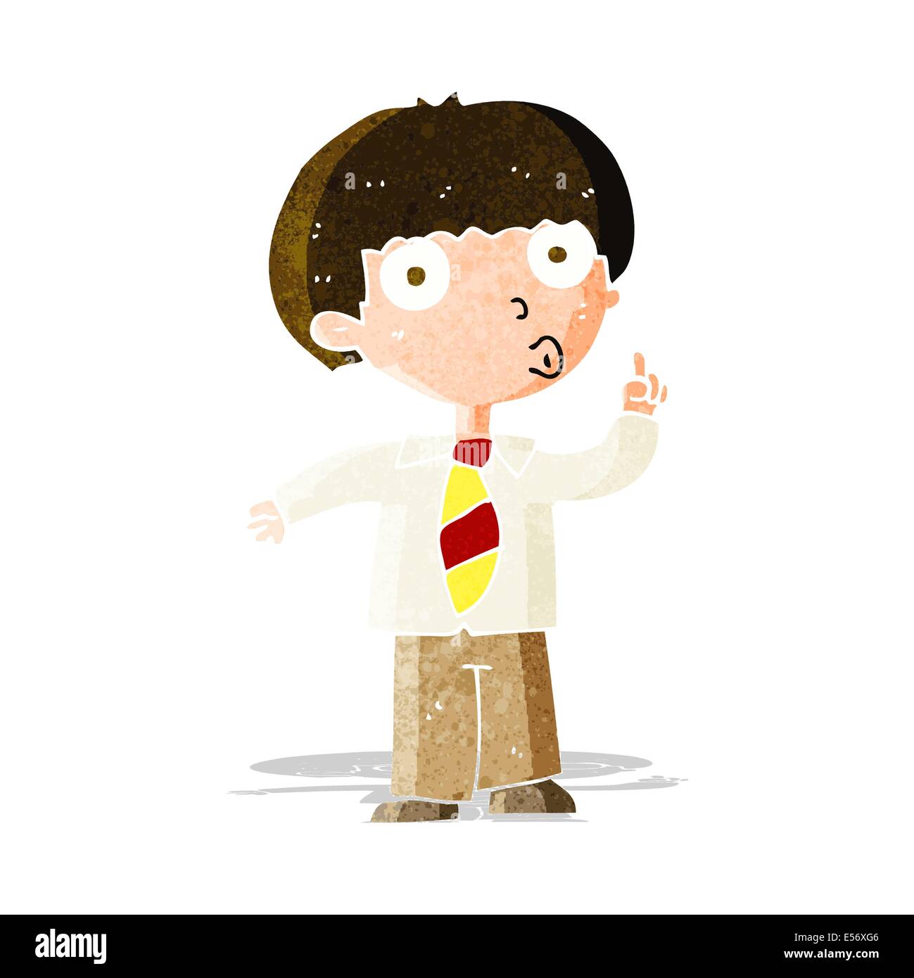Cartoon school boy question Stock Vector Images - Alamy