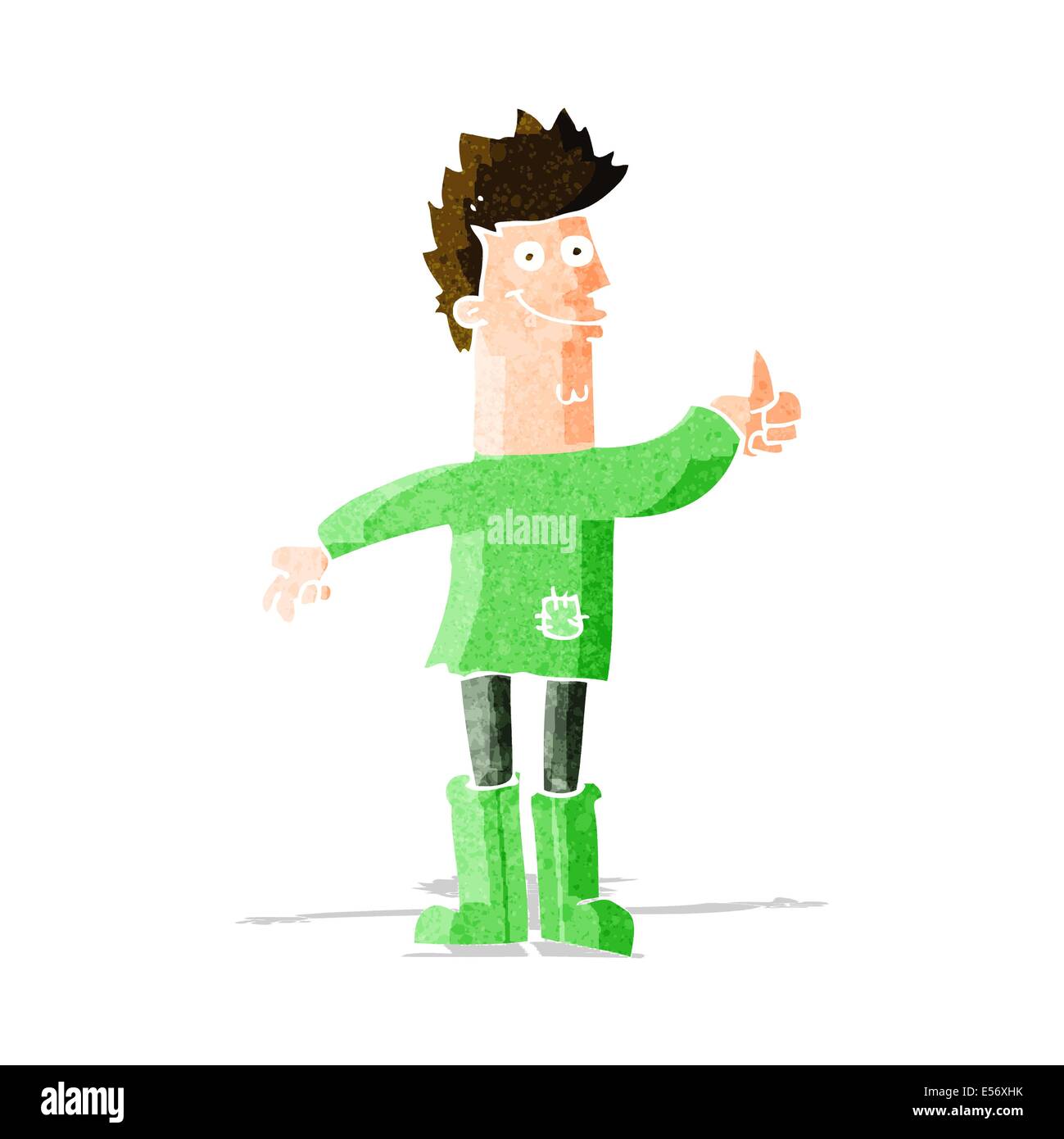 cartoon positive thinking man in rags Stock Vector Image & Art - Alamy