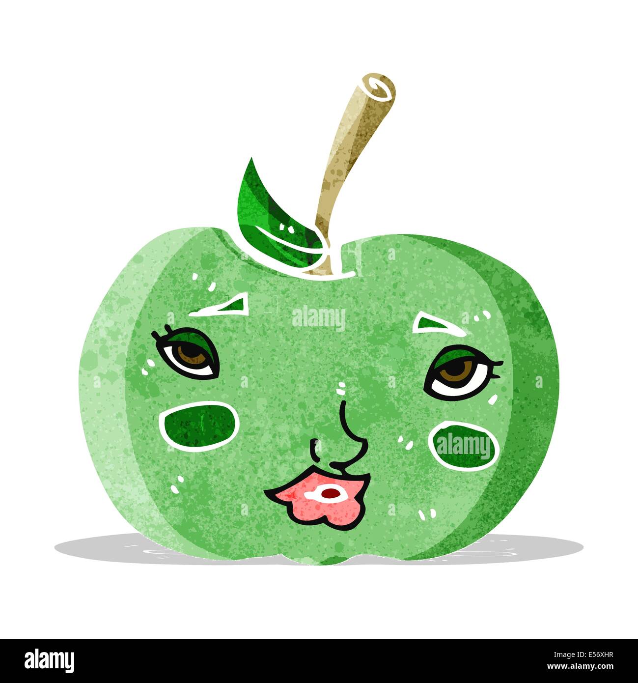 cartoon apple with face Stock Vector Image & Art - Alamy
