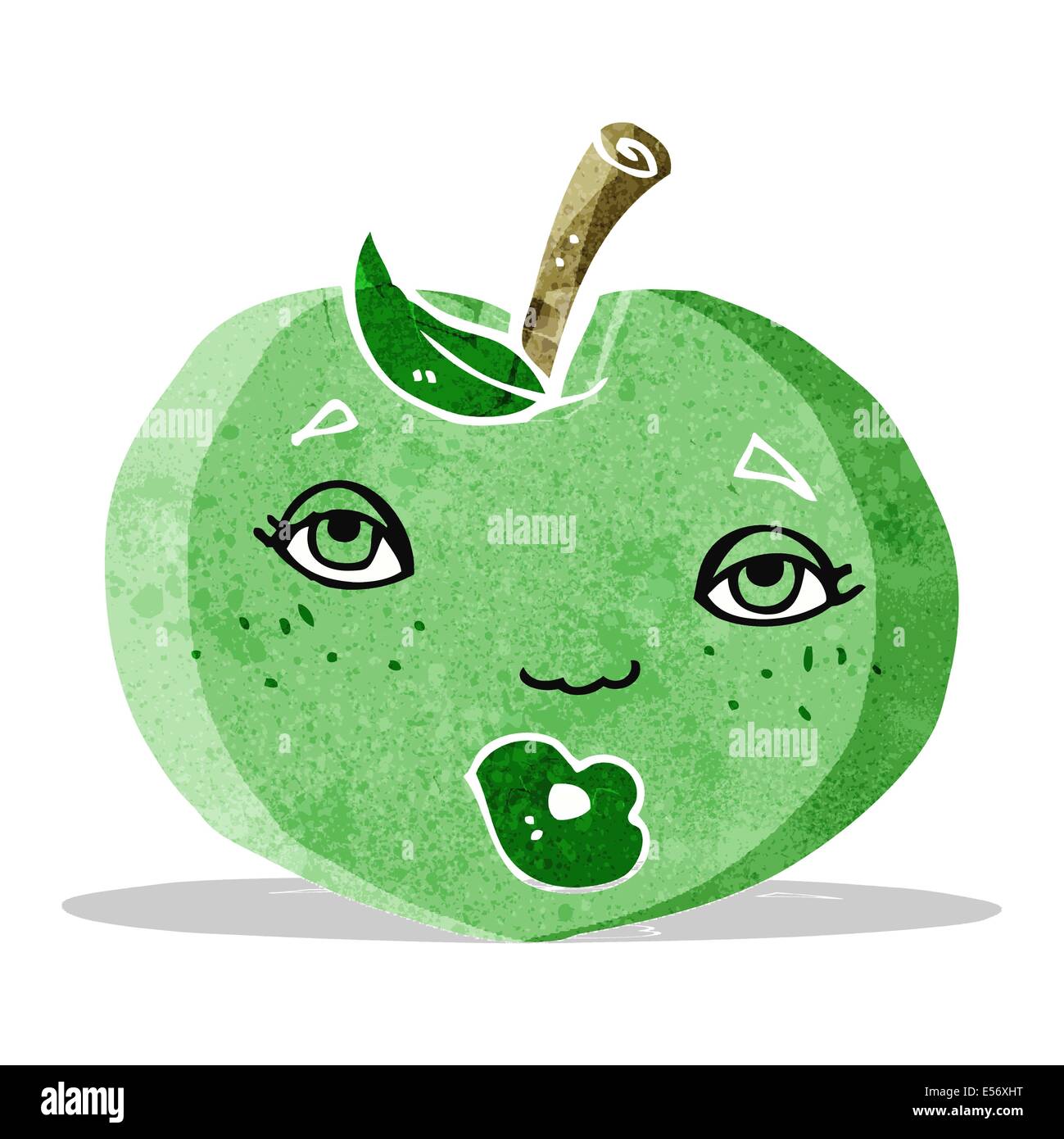 cartoon apple with face Stock Vector Image & Art - Alamy