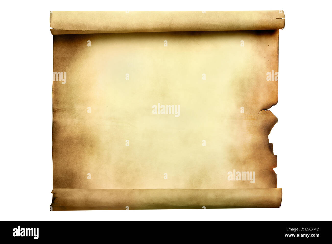 Ancient manuscript isolated over a white background Stock Photo - Alamy