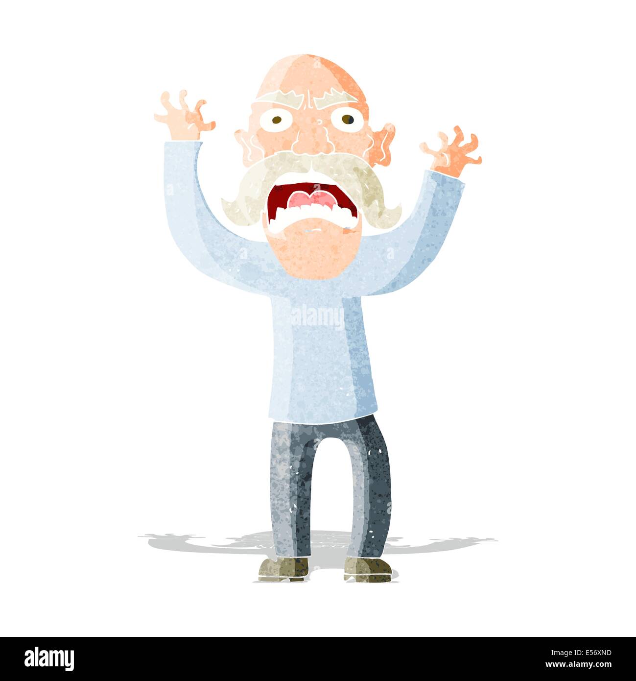 cartoon angry old man Stock Vector Image & Art - Alamy