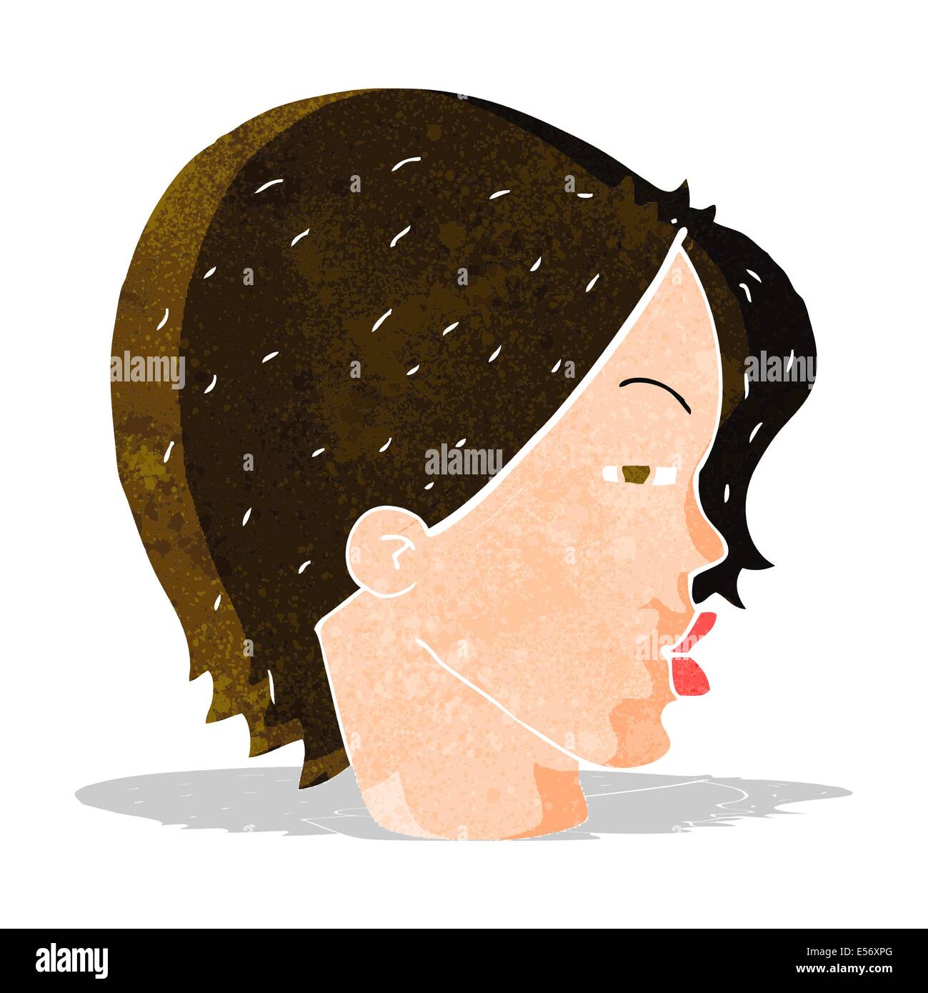 cartoon female face with narrowed eyes Stock Vector Image & Art - Alamy