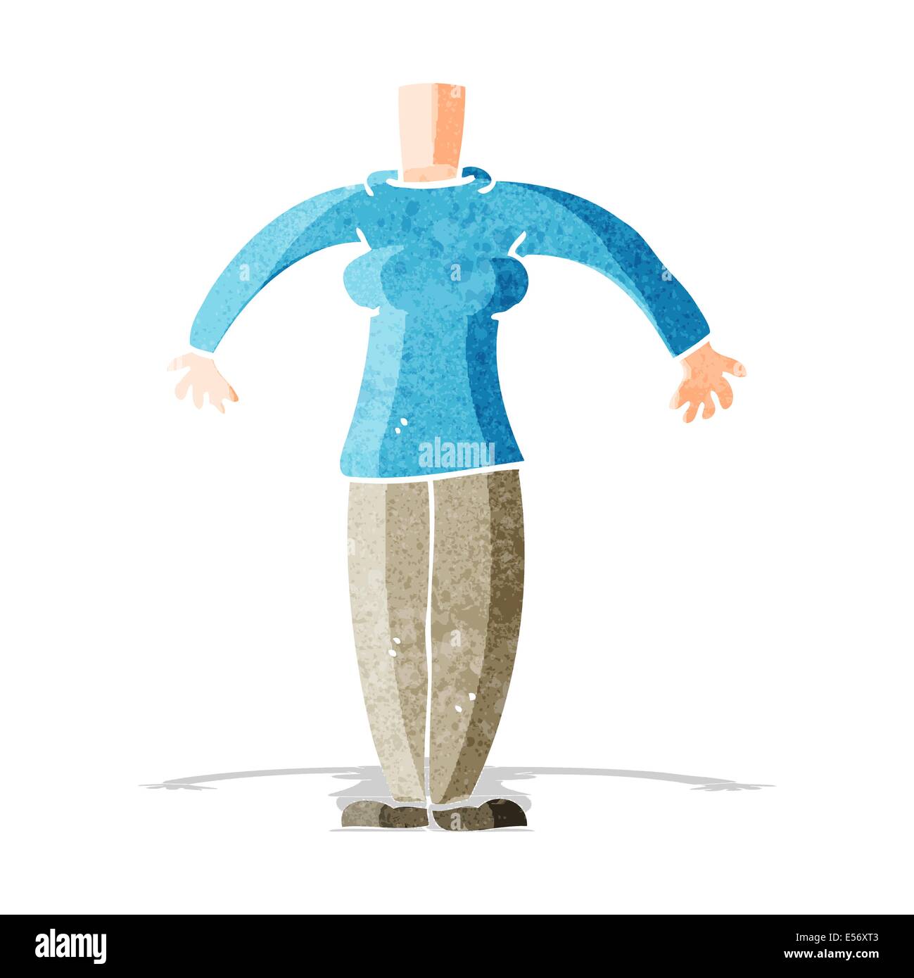 cartoon female body (add photos or mix and match cartoons Stock Vector ...