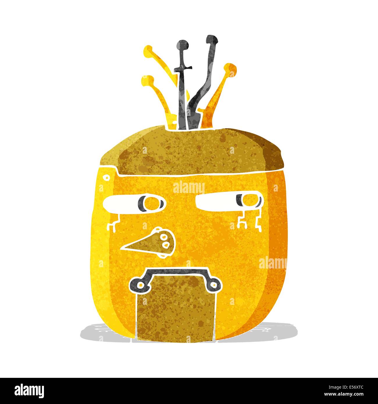 cartoon gold robot head Stock Vector Image & Art - Alamy