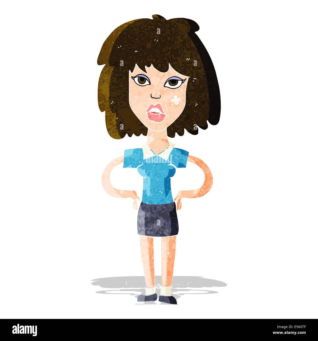 cartoon tough woman Stock Vector Image & Art - Alamy
