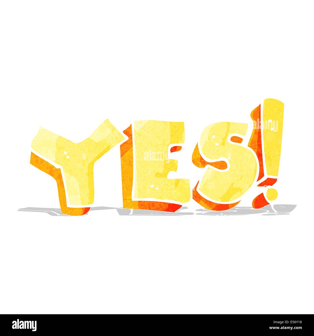 cartoon yes symbol Stock Vector Image & Art - Alamy