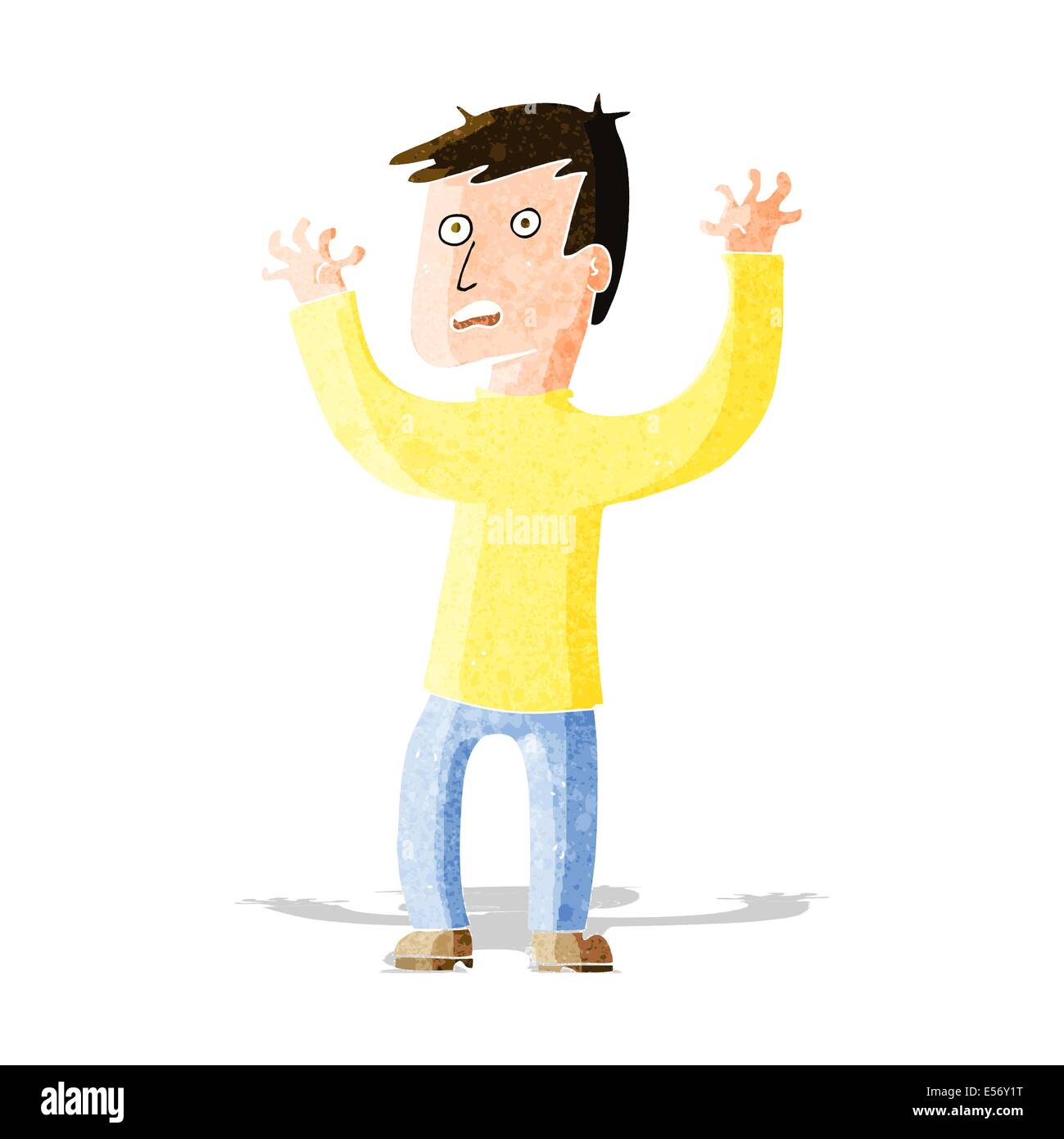 cartoon terrified man Stock Vector Image & Art - Alamy