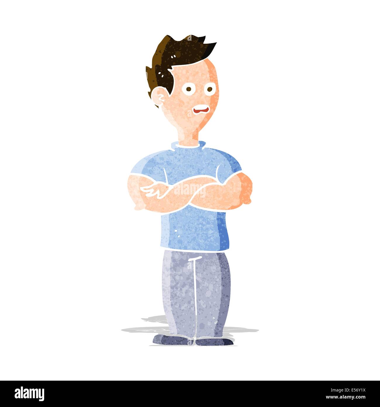 cartoon man with crossed arms Stock Vector Image & Art - Alamy