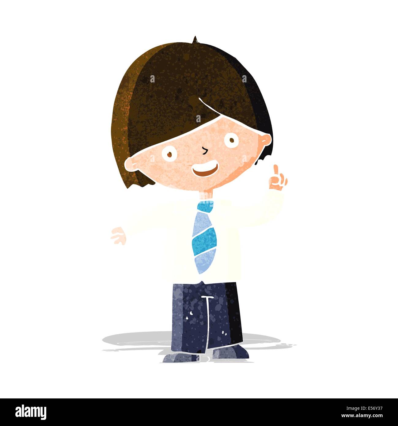 cartoon school boy answering question Stock Vector Image & Art - Alamy