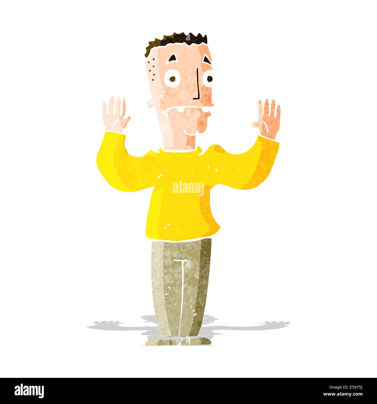 cartoon man surrendering Stock Vector Image & Art - Alamy