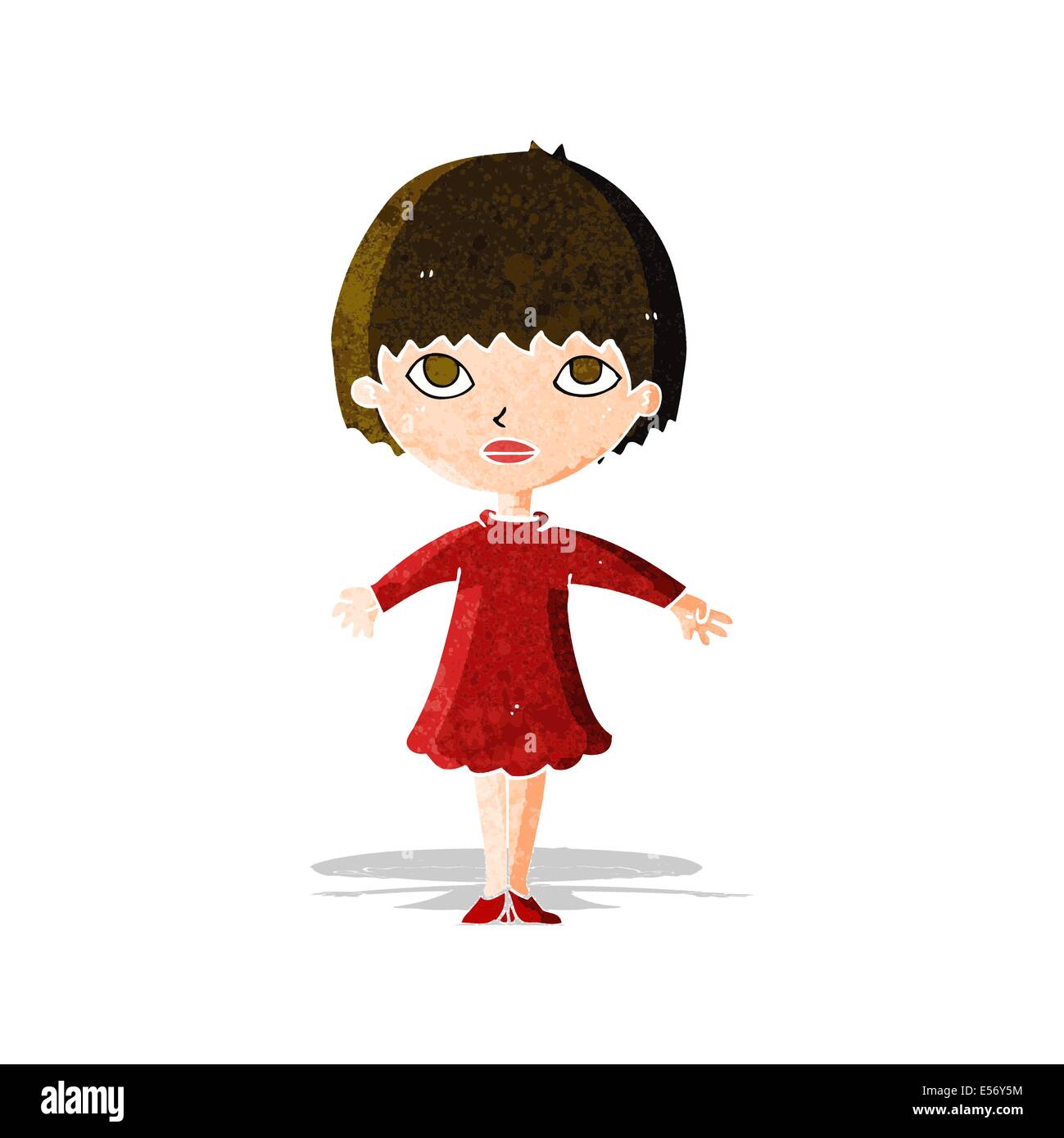 cartoon woman in dress Stock Vector Image & Art - Alamy