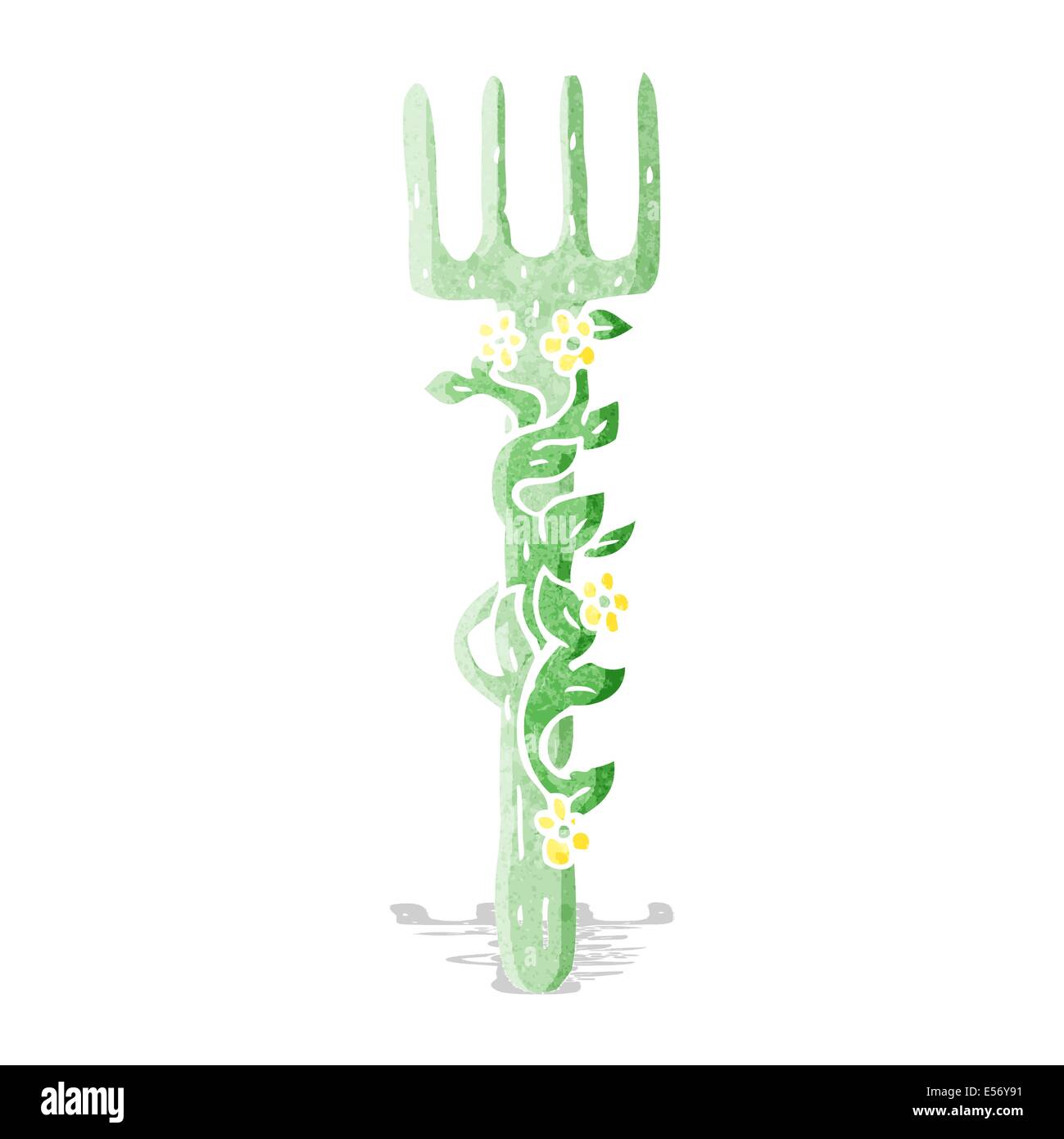cartoon ornate wooden fork Stock Vector Image & Art - Alamy