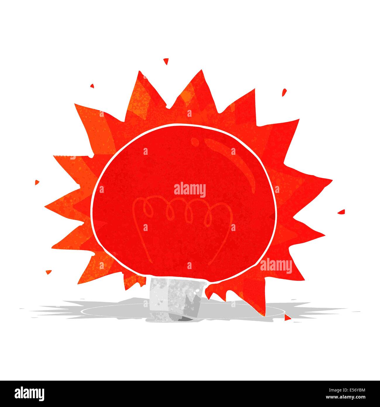 cartoon flashing red light bulb Stock Vector Image & Art - Alamy