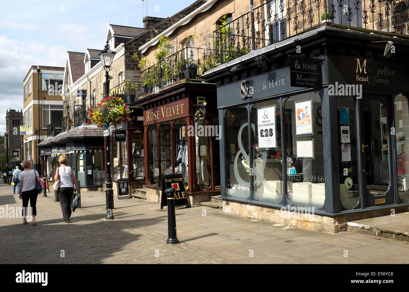 shops in the montpellier quarter in Harrogate, North Yorkshire, England ...