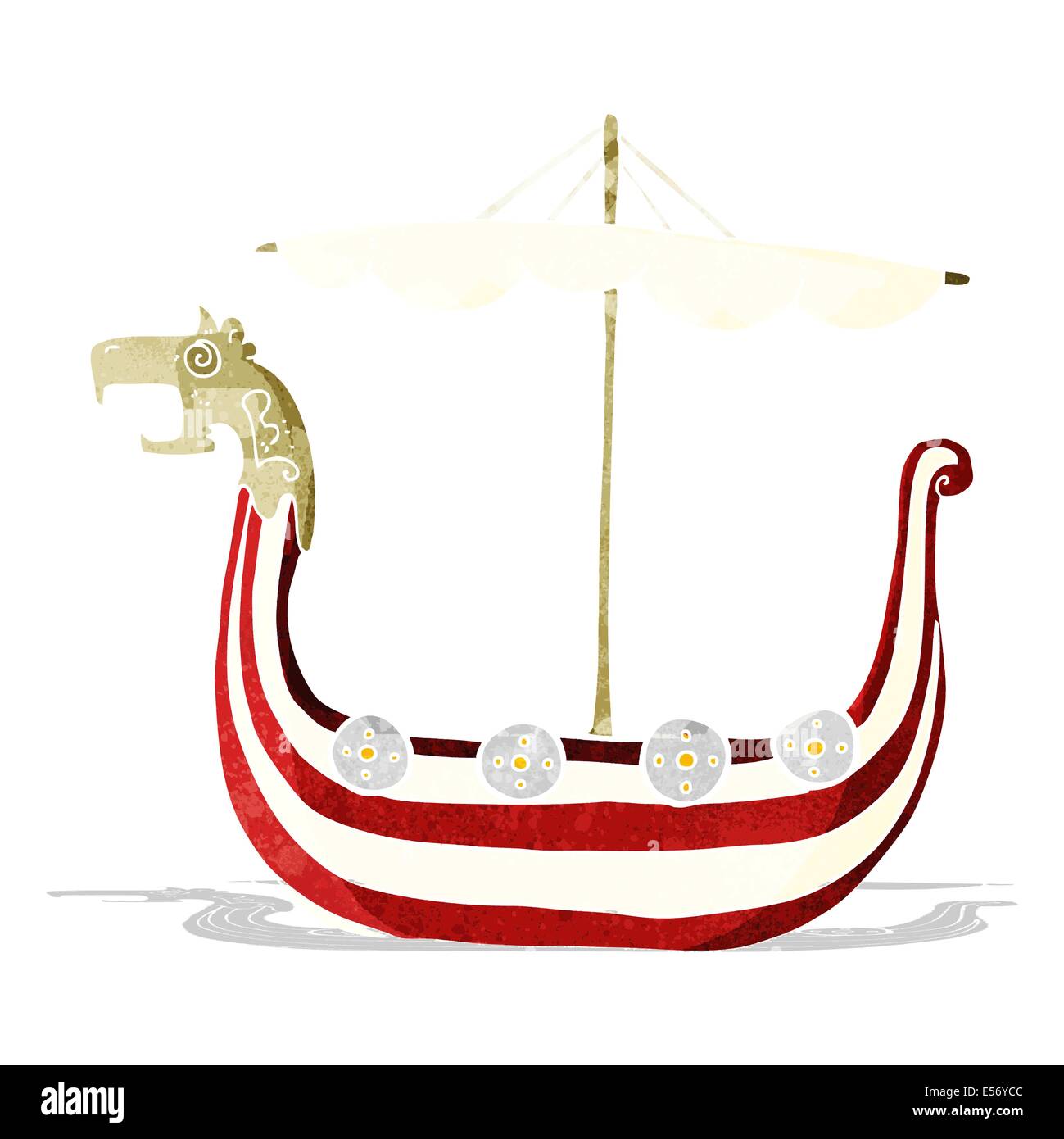 Viking longboat illustration Cut Out Stock Images & Pictures - Alamy