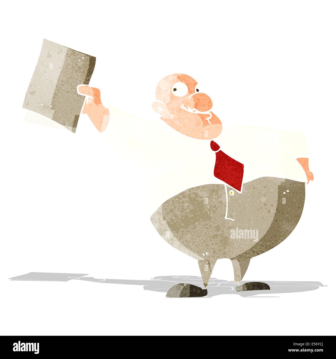 cartoon happy boss with file Stock Vector Image & Art - Alamy