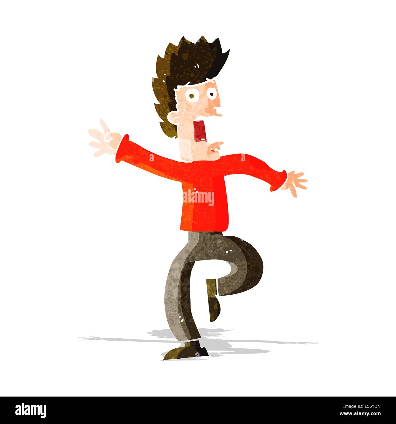 cartoon frightened man Stock Vector Image & Art - Alamy