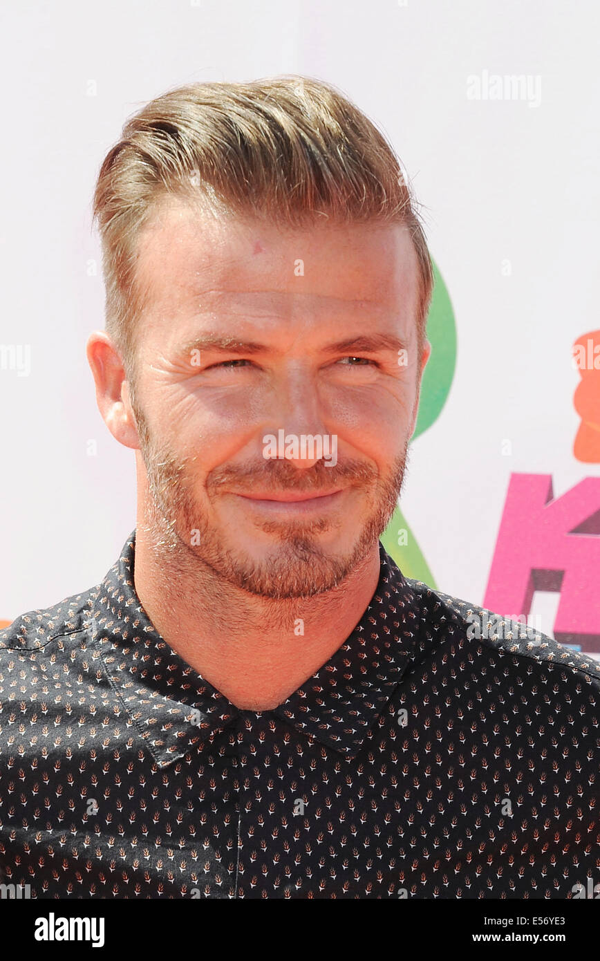 DAVID BECKHAM English footballer in July 2014. Photo Jeffrey Mayer ...