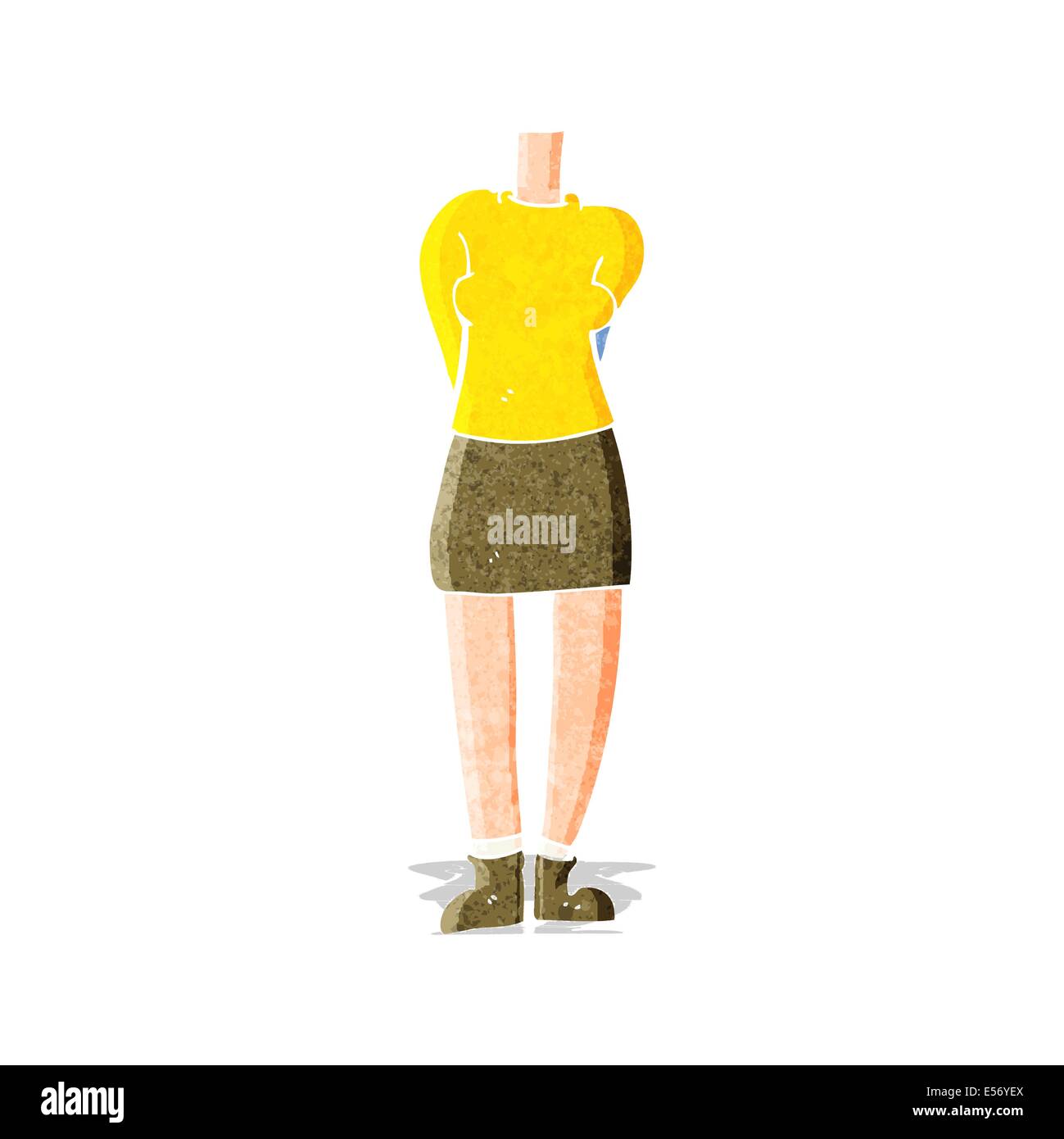 cartoon female body (mix and match cartoons or add own photos Stock ...