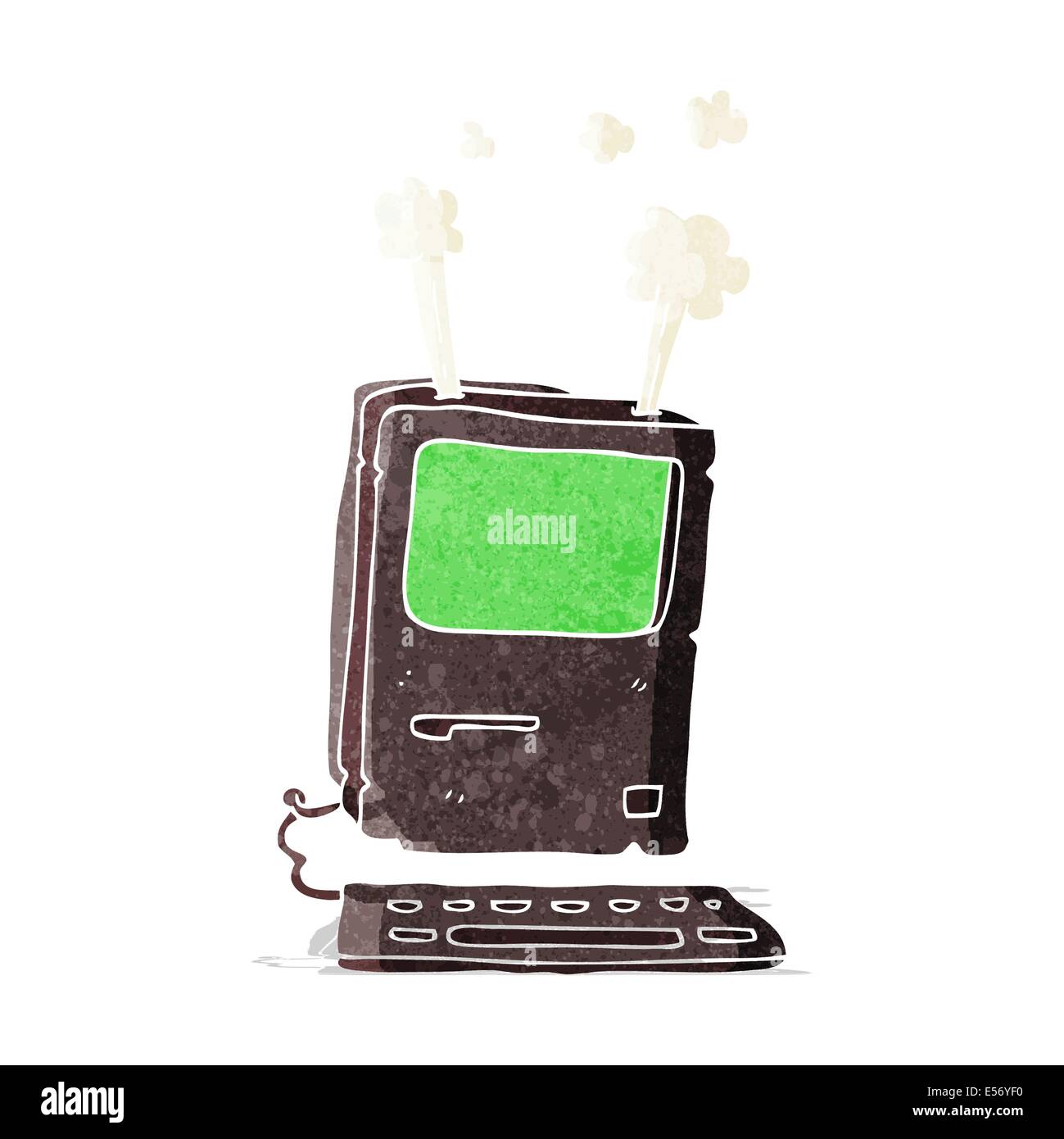 cartoon old computer Stock Vector Image & Art - Alamy