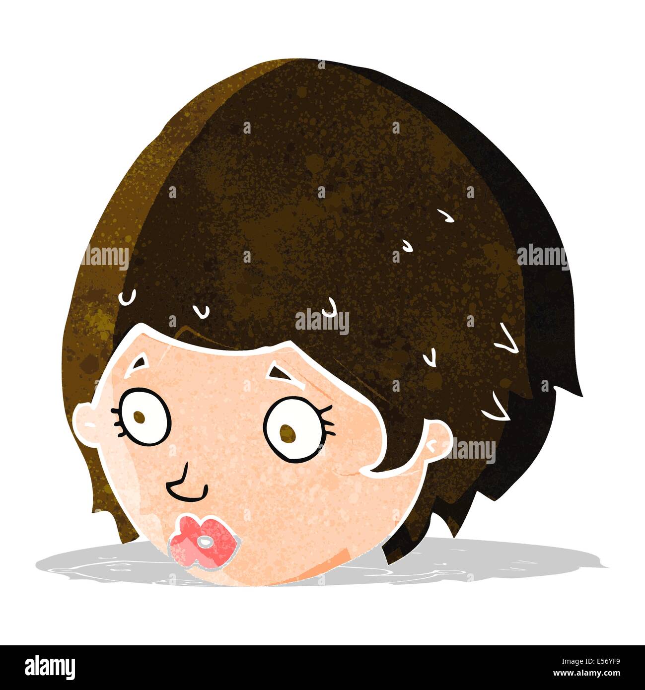 cartoon girl with concerned expression Stock Vector Image & Art - Alamy