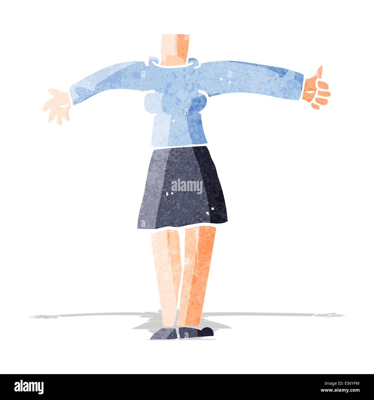 cartoon female body (add photos or mix and match cartoons Stock Vector ...