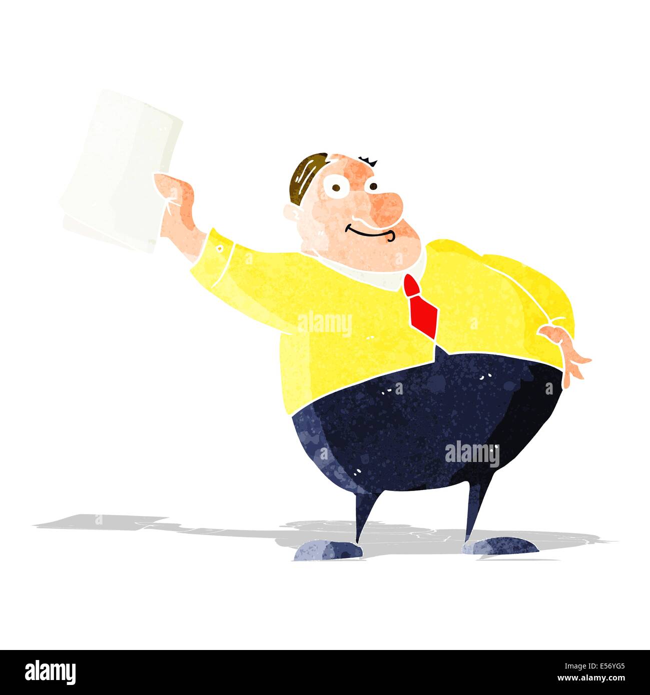 cartoon boss waving papers Stock Vector Image & Art - Alamy