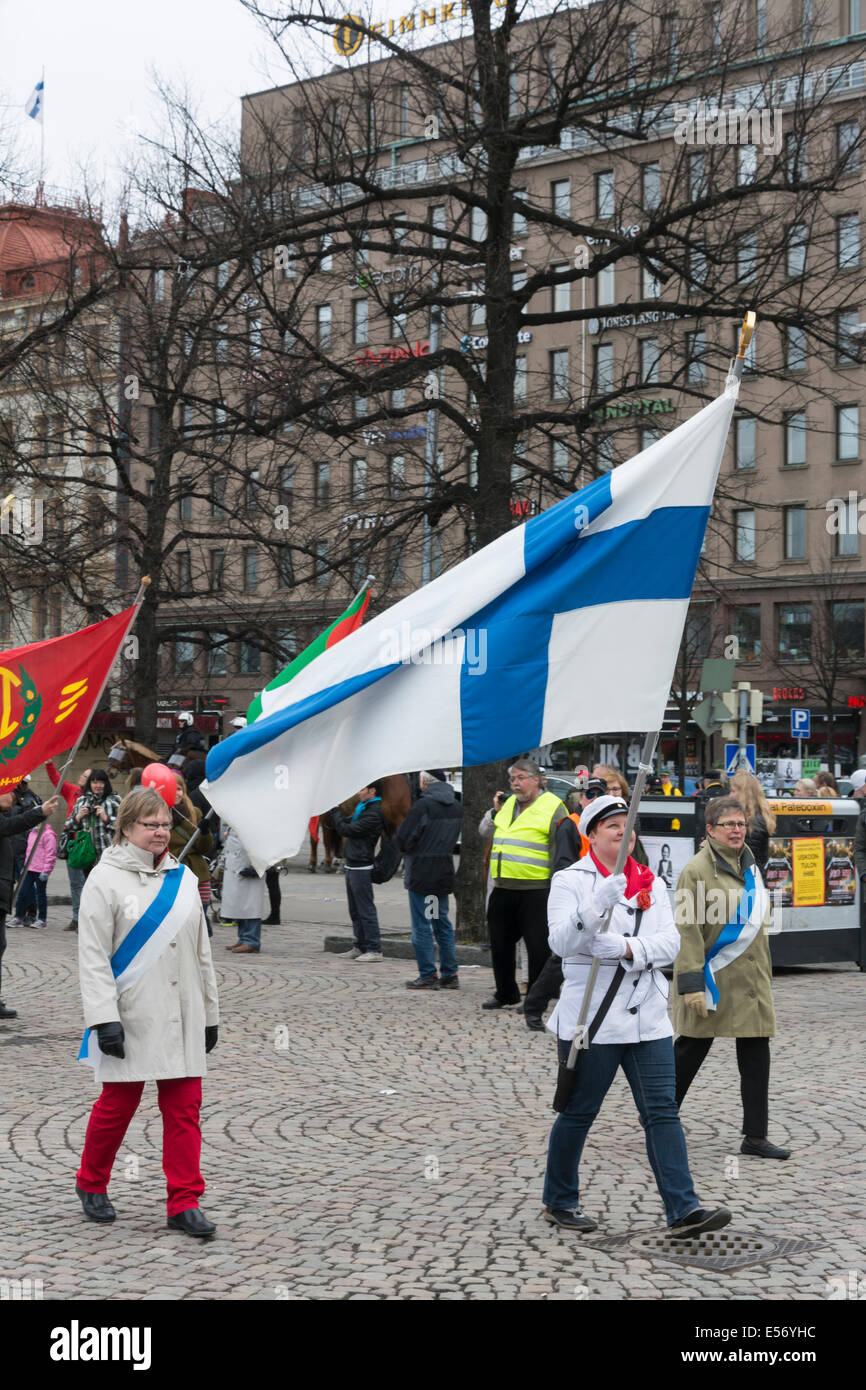 May Day Celebration at Railway Square in Helsinki Finland Stock Photo ...