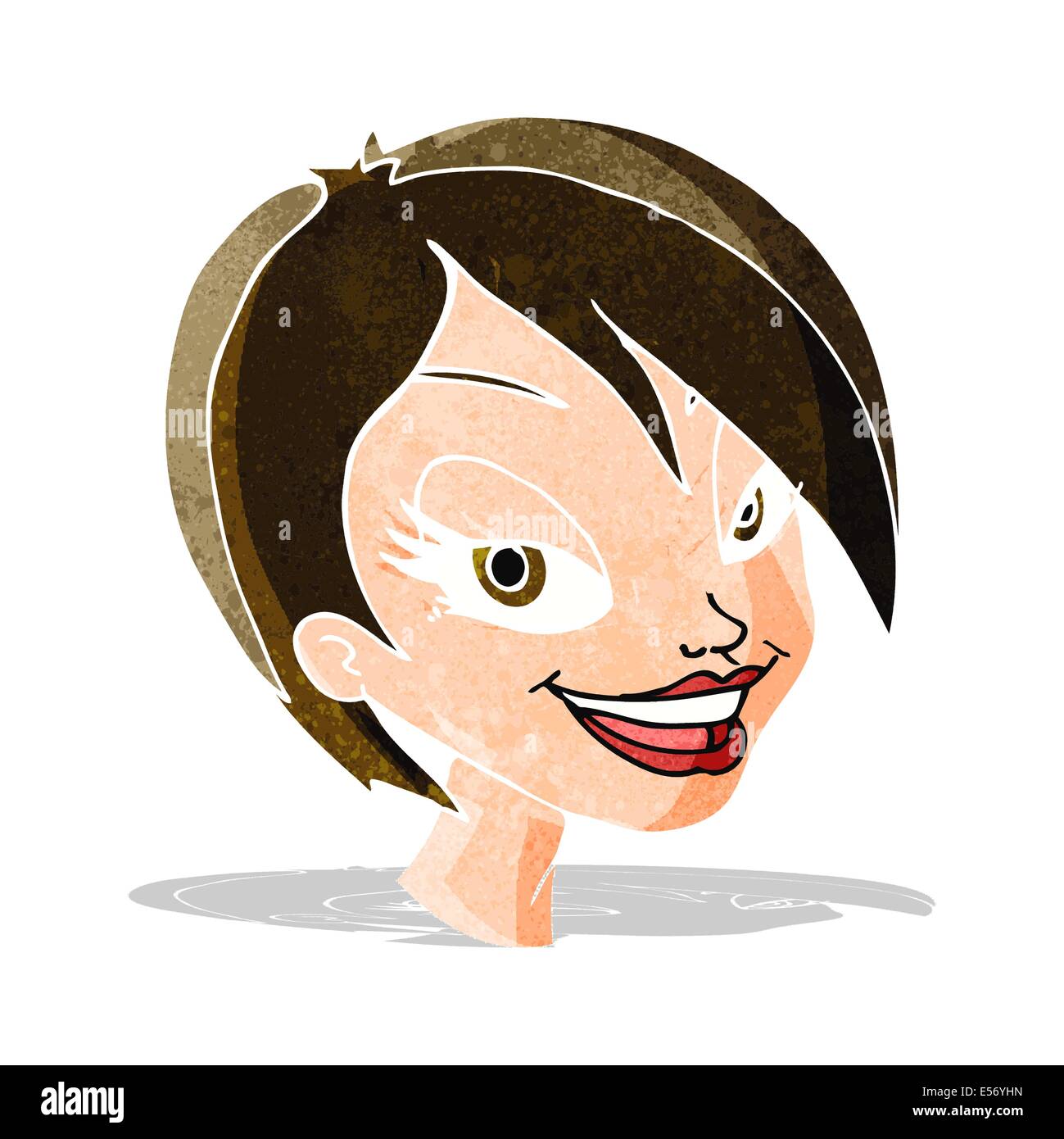 cartoon pretty female face Stock Vector Image & Art - Alamy