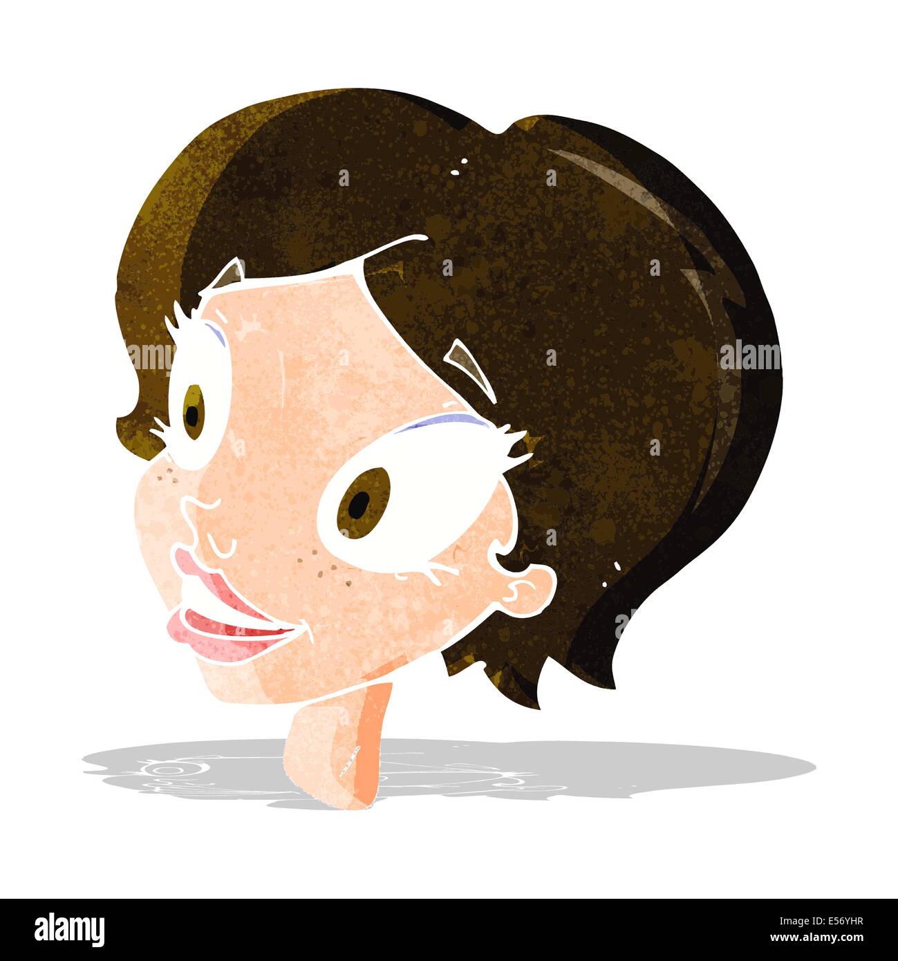 cartoon pretty female face Stock Vector Image & Art - Alamy