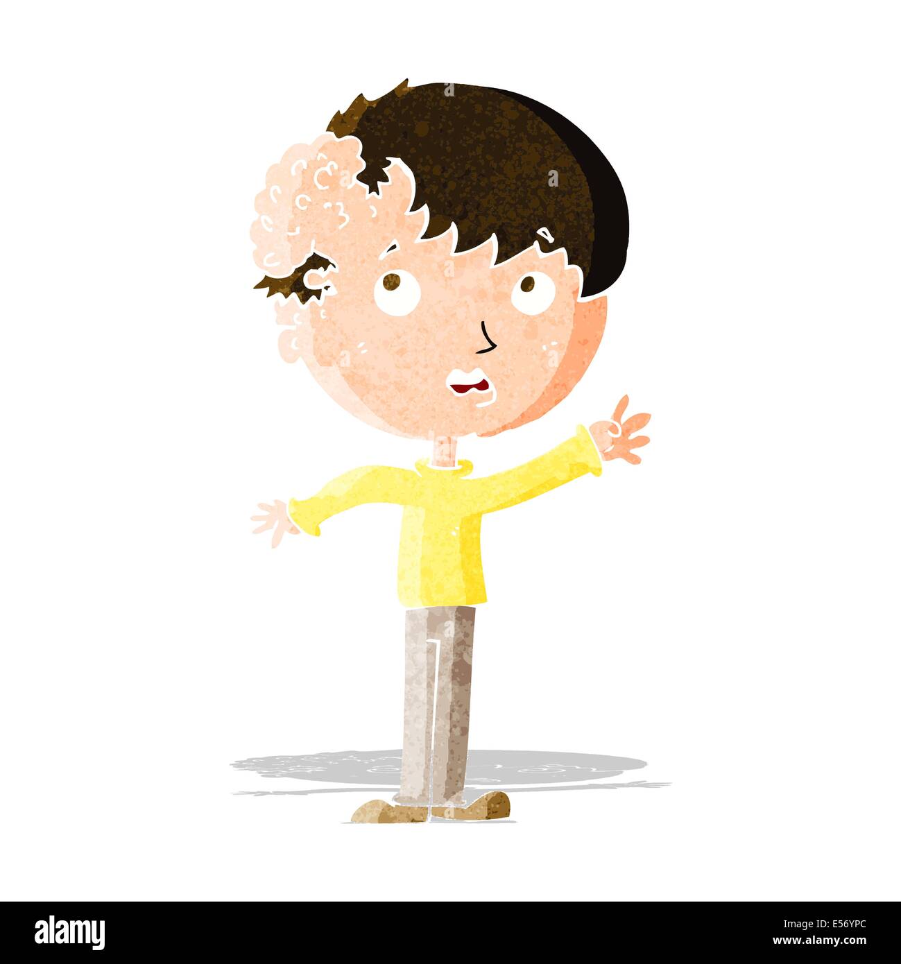 cartoon boy with growth on head Stock Vector Image & Art - Alamy