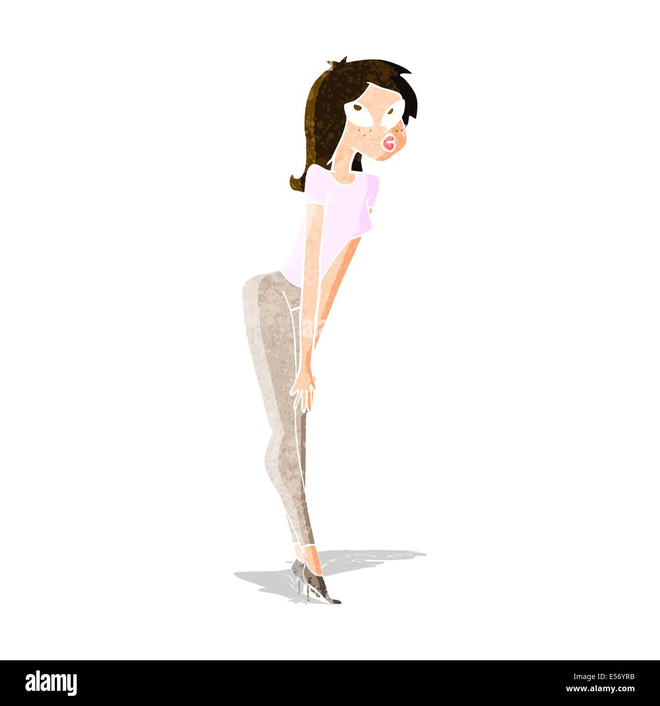 cartoon attractive girl Stock Vector Image & Art - Alamy