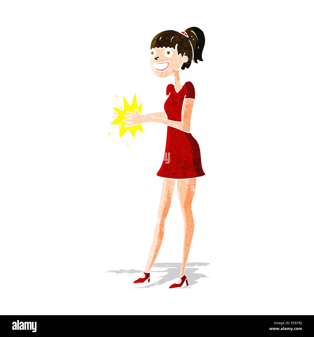 cartoon woman clapping hands Stock Vector Image & Art - Alamy