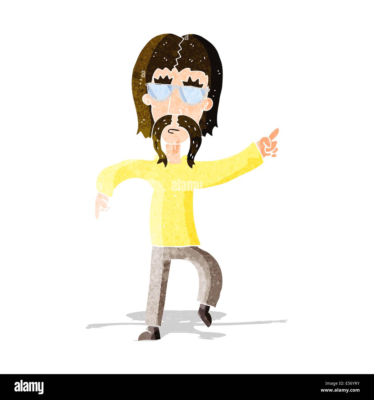 cartoon hippie man wearing glasses Stock Vector Image & Art - Alamy