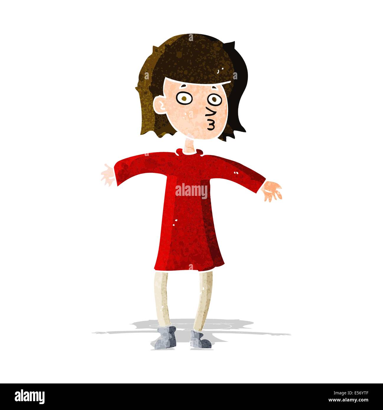 cartoon nervous woman Stock Vector Image & Art - Alamy