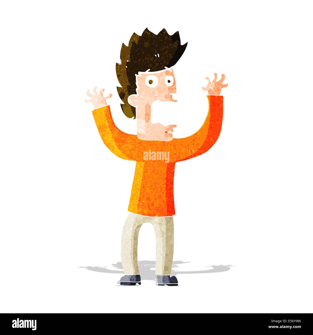 cartoon terrified man Stock Vector Image & Art - Alamy