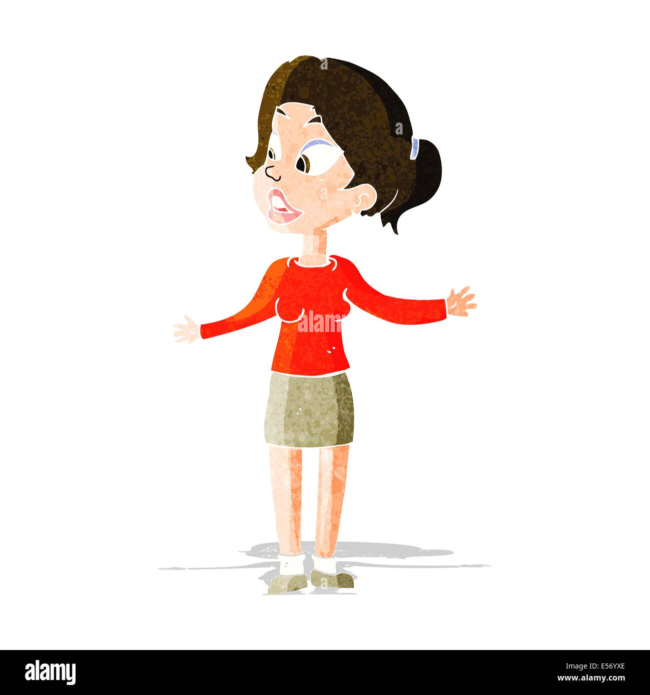 cartoon pretty woman explaining something Stock Vector Image & Art - Alamy