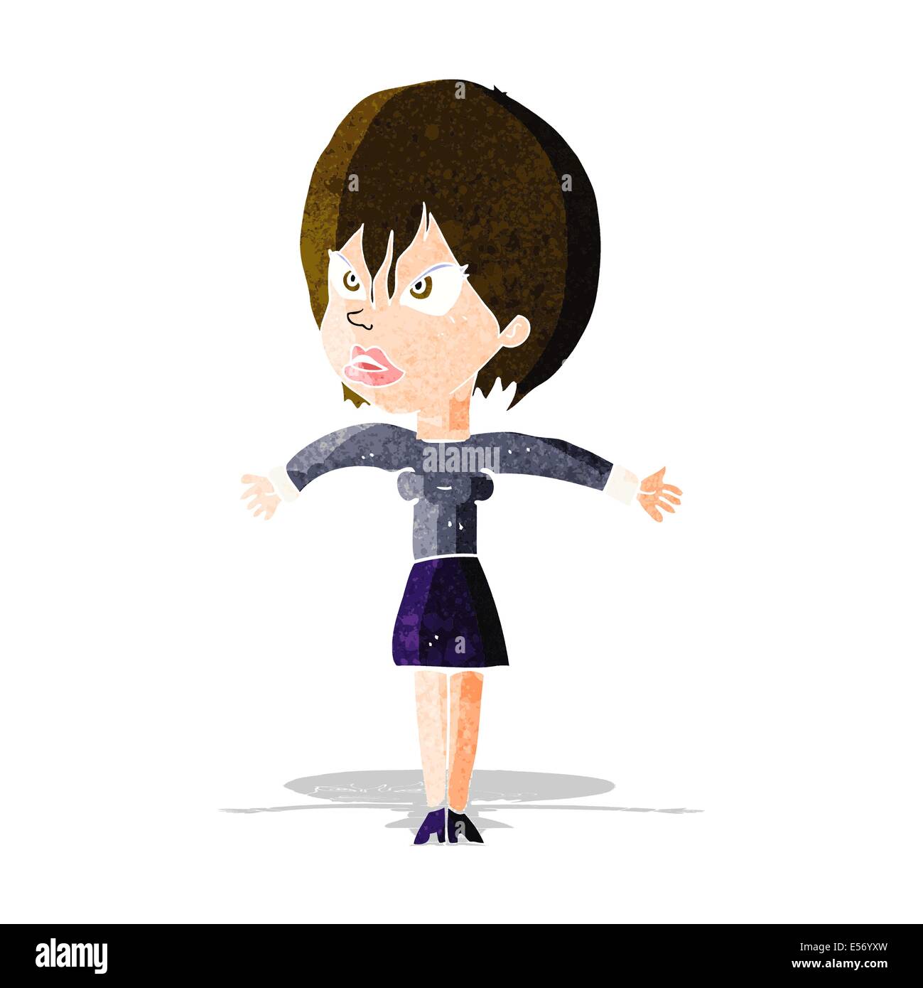 cartoon annoyed girl Stock Vector Image & Art - Alamy