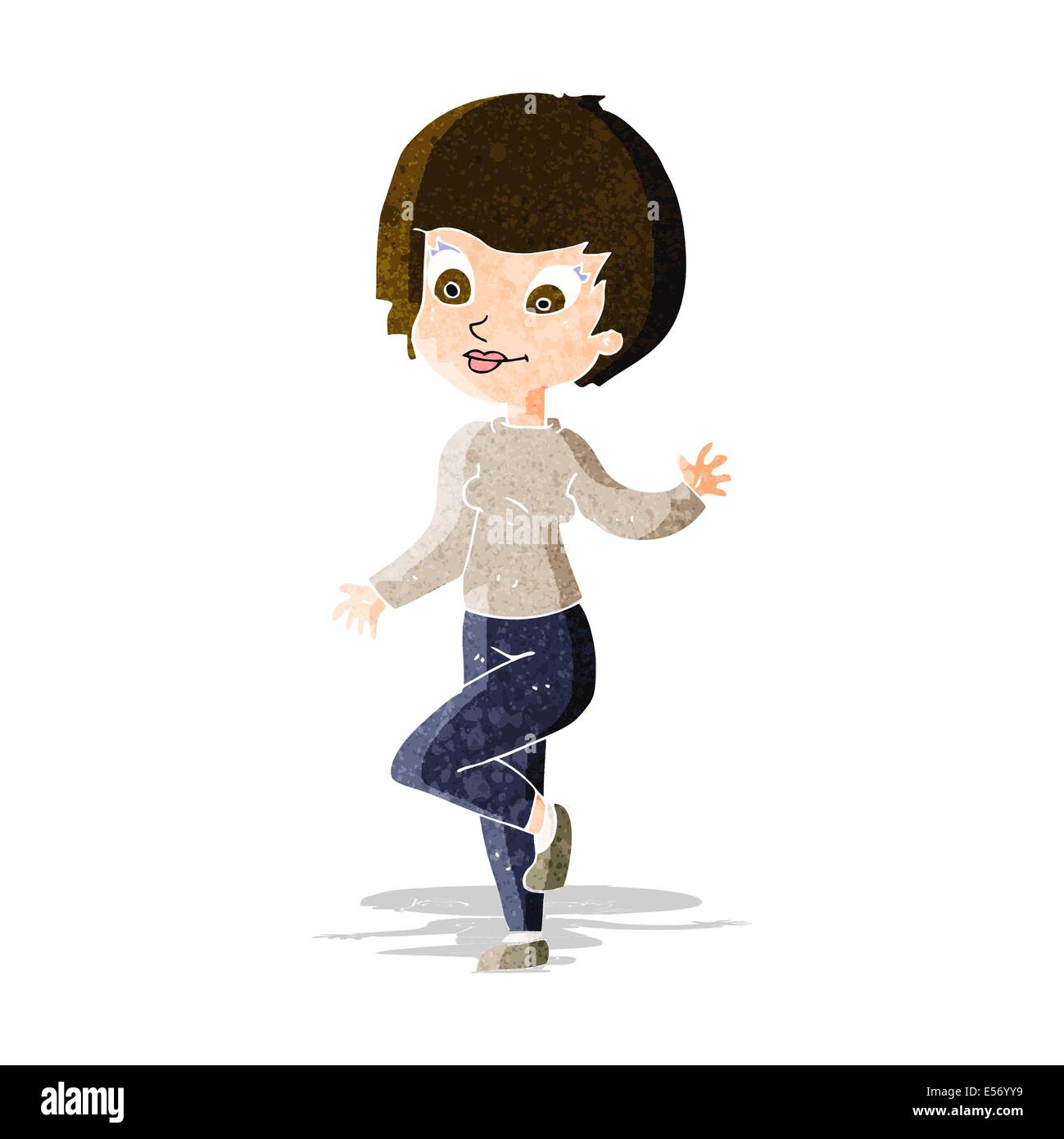 cartoon woman waving Stock Vector Image & Art - Alamy