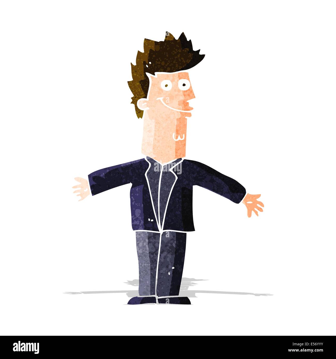 cartoon happy man with open arms Stock Vector Image & Art - Alamy