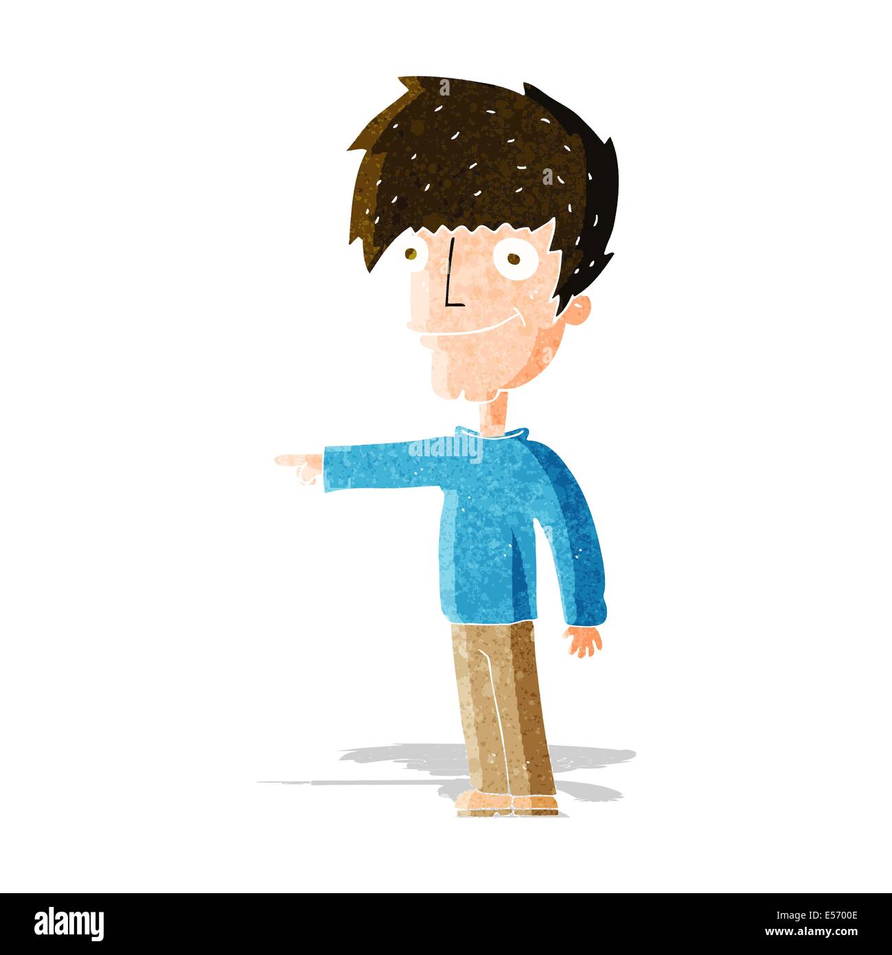 cartoon happy man pointing Stock Vector Image & Art - Alamy