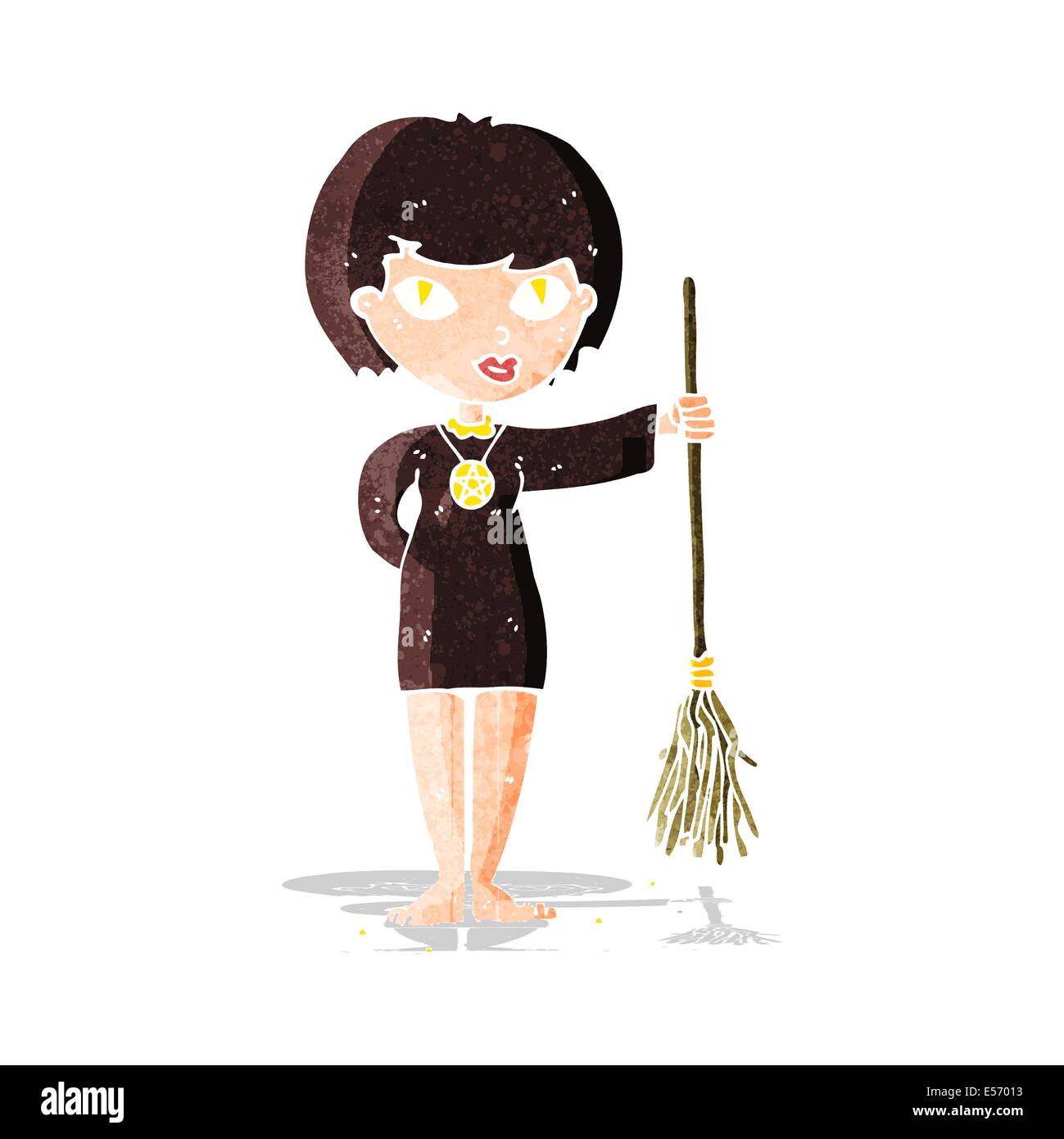 cartoon pretty witch girl Stock Vector Image & Art - Alamy