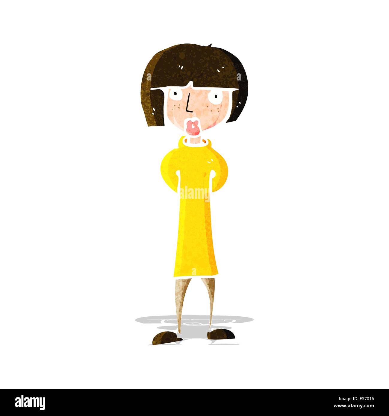 cartoon curious woman Stock Vector Image & Art - Alamy